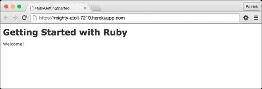 Visiting the sample application